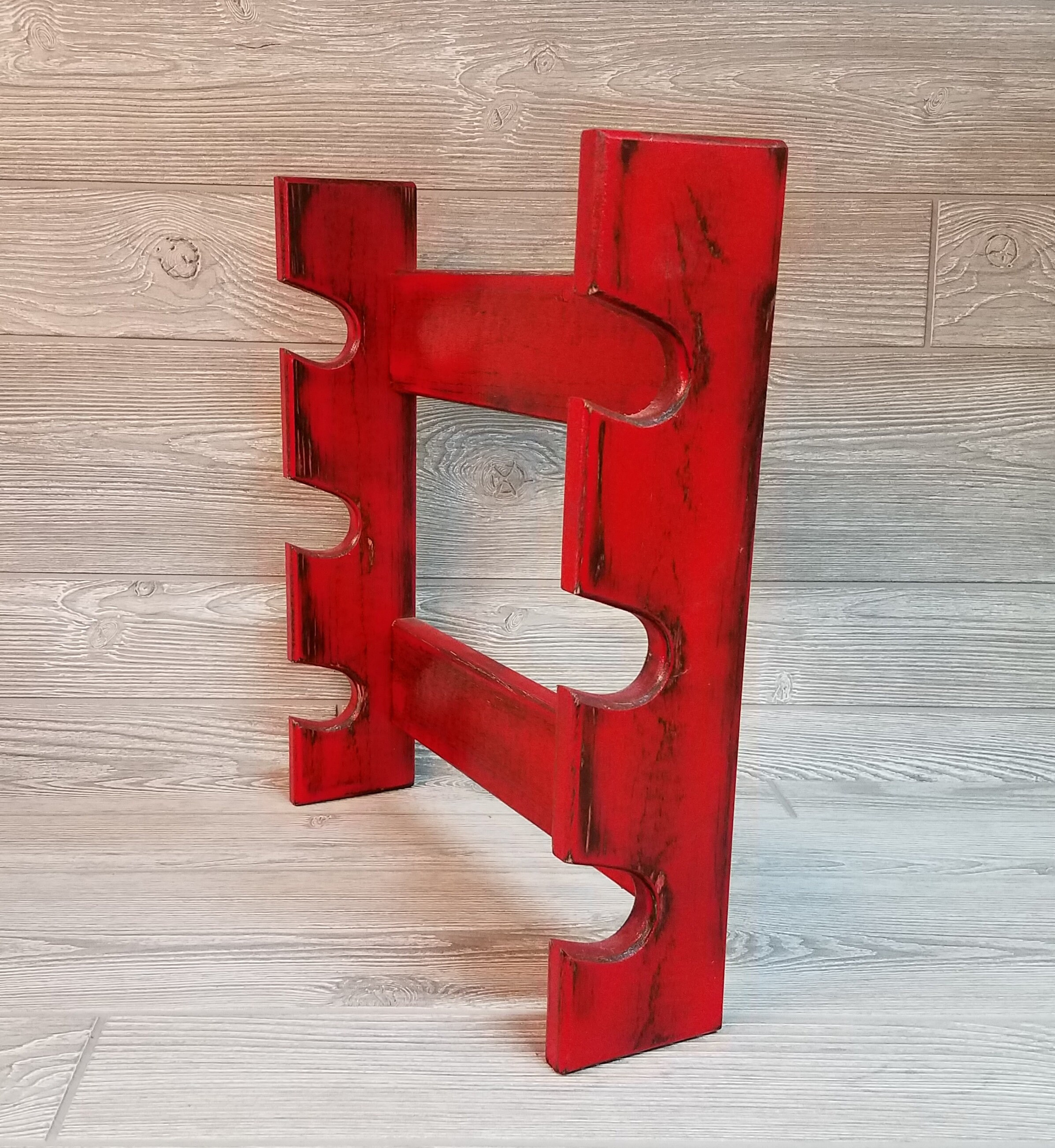 Antique Red Rolling Pin Rack With Three Slots Red Rolling - Etsy