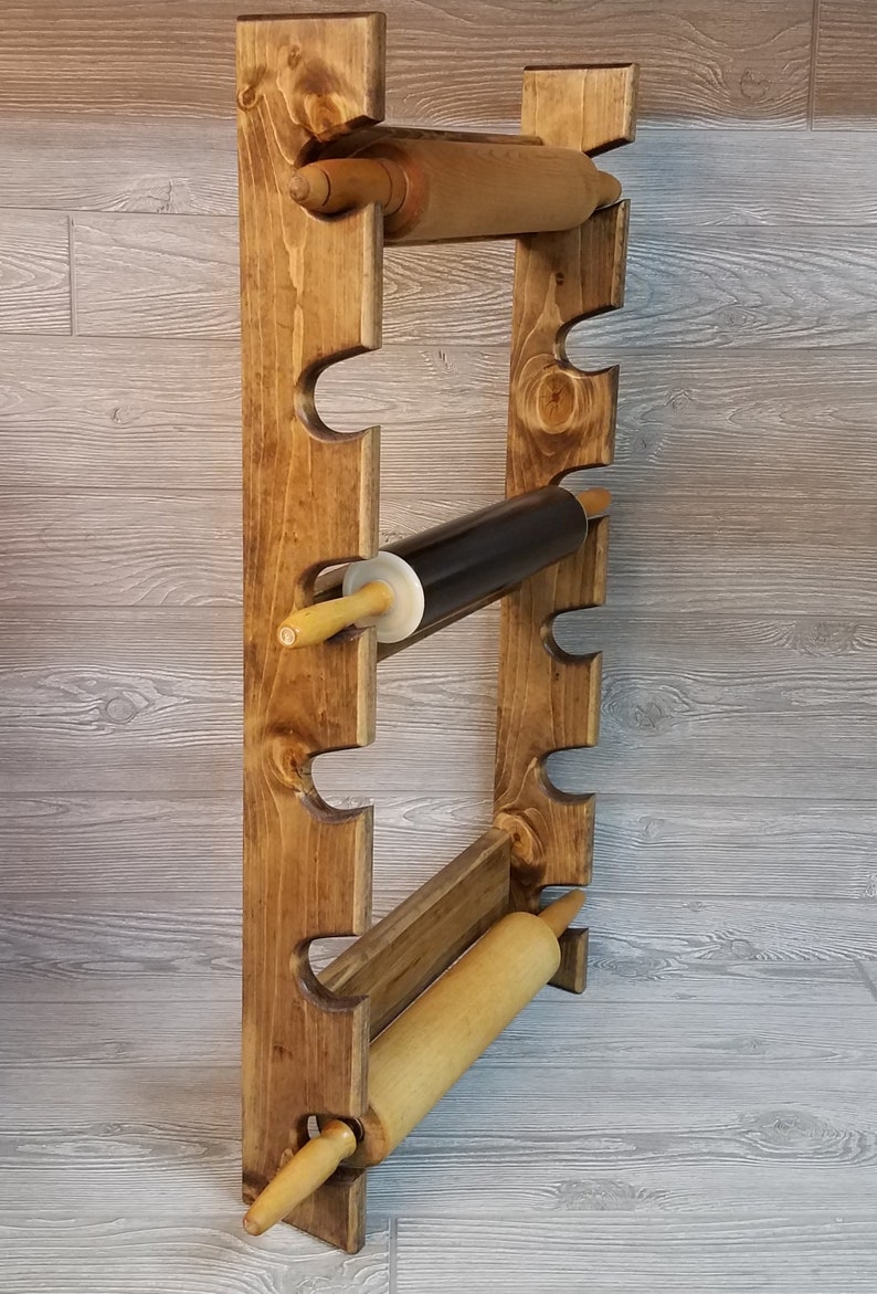 Rolling Pin Rack with Six Slots Multiple Rolling Pin Rack | Etsy