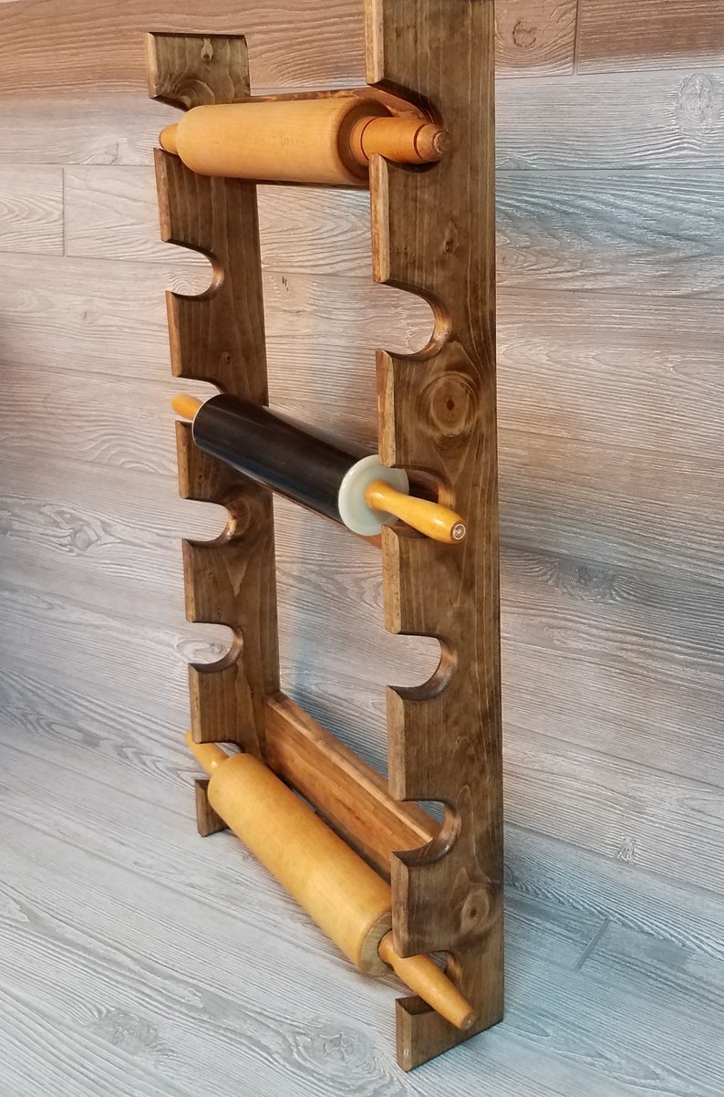 Rolling Pin Rack with Six Slots Multiple Rolling Pin Rack | Etsy