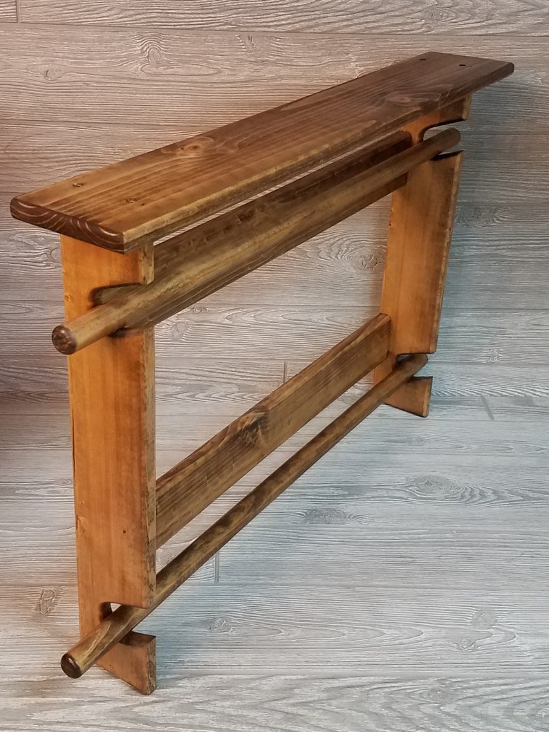 Double Quilt Rack Wooden Quilt Rack Quilt Rack Wall Mount - Etsy