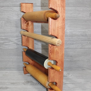 Rolling Pin Rack With Four Slots - Red Chestnut Four Pin Rack ...