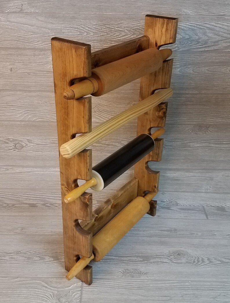 Rolling Pin Rack With Five Slots Multiple Rolling Pin Rack - Etsy