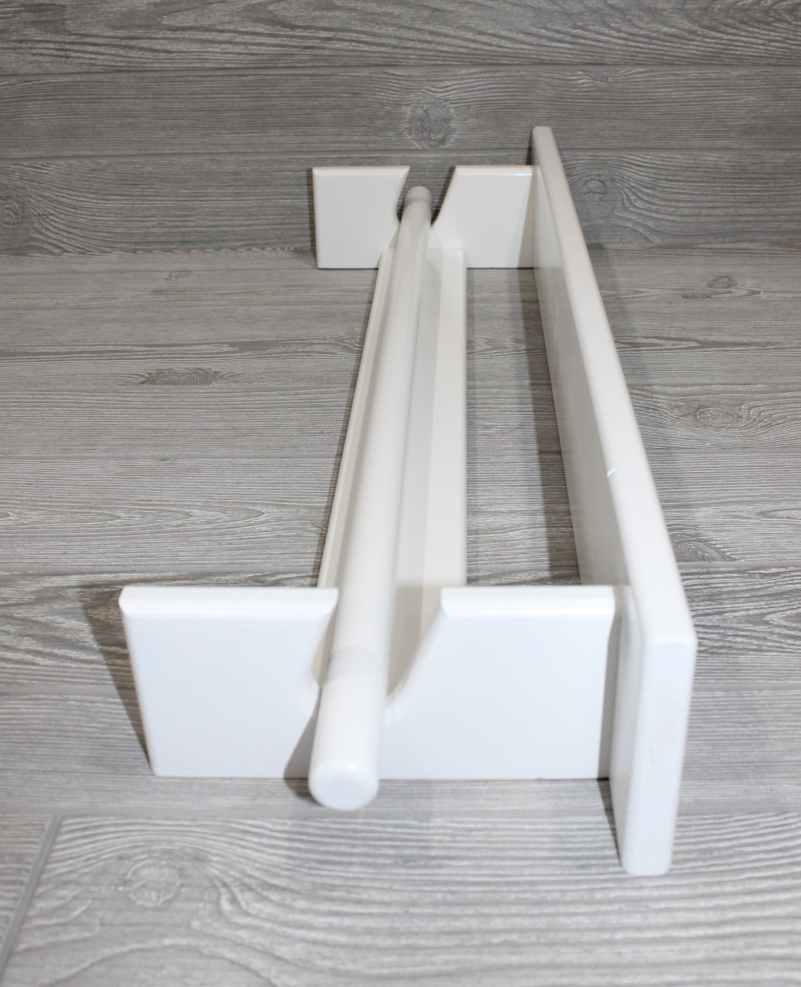 White Quilt Rack Single White Quilt Rack Wood White Quilt | Etsy