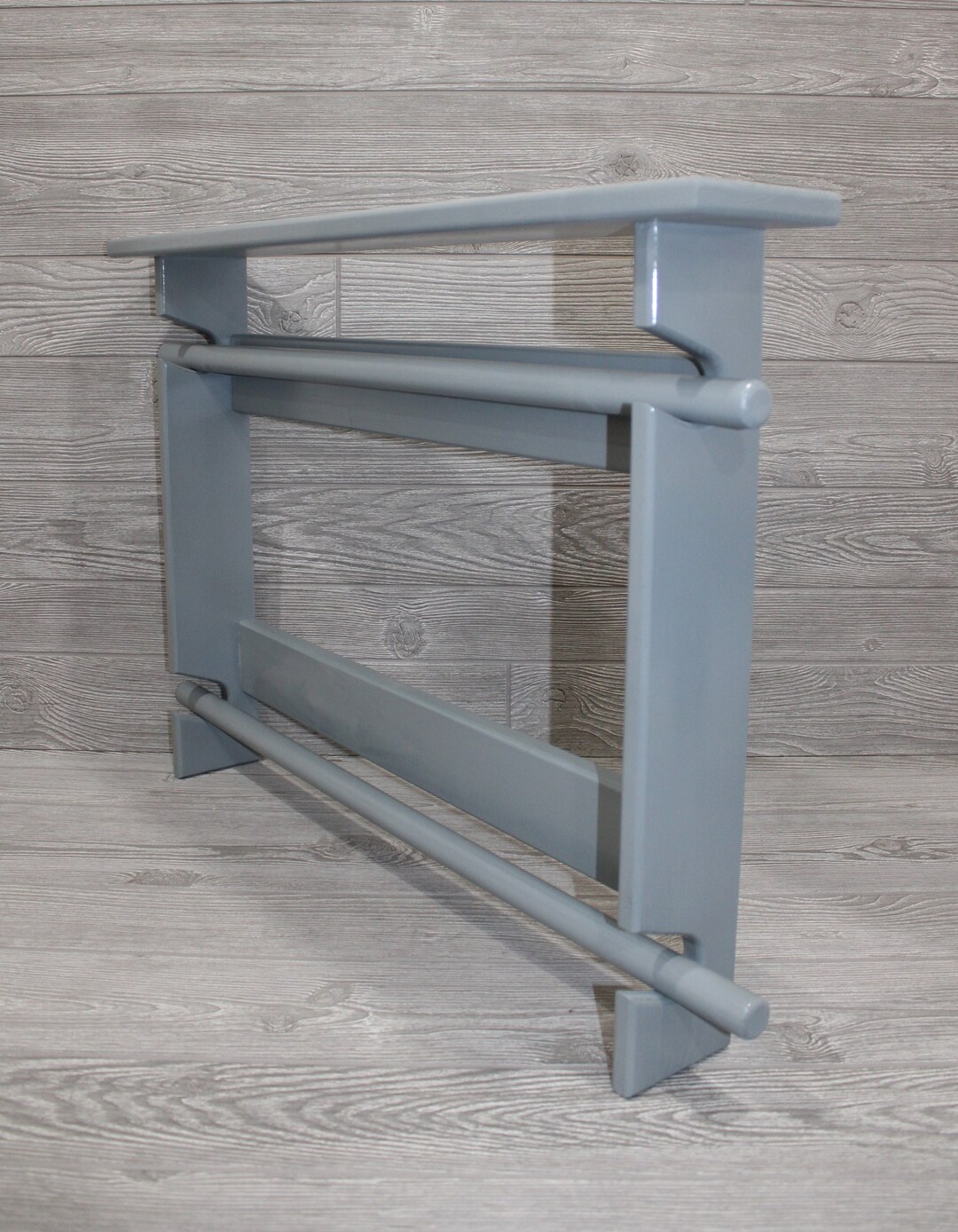 Gray Quilt Rack - Wooden Quilt Rack - Quilt Rack Wall Mount - Quilt ...