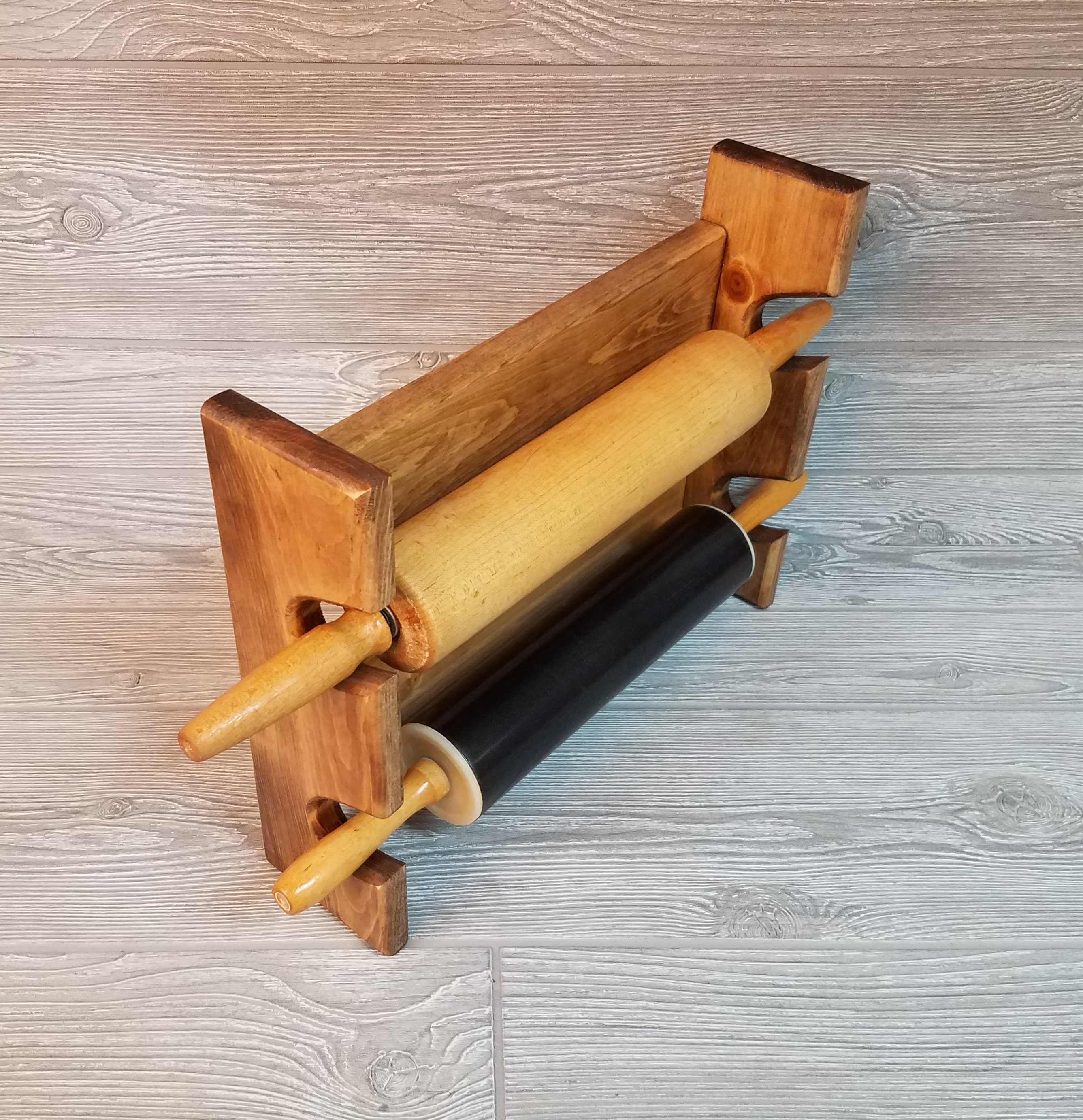 Rolling Pin Rack With Two Slots Multiple Rolling Pin Rack - Etsy