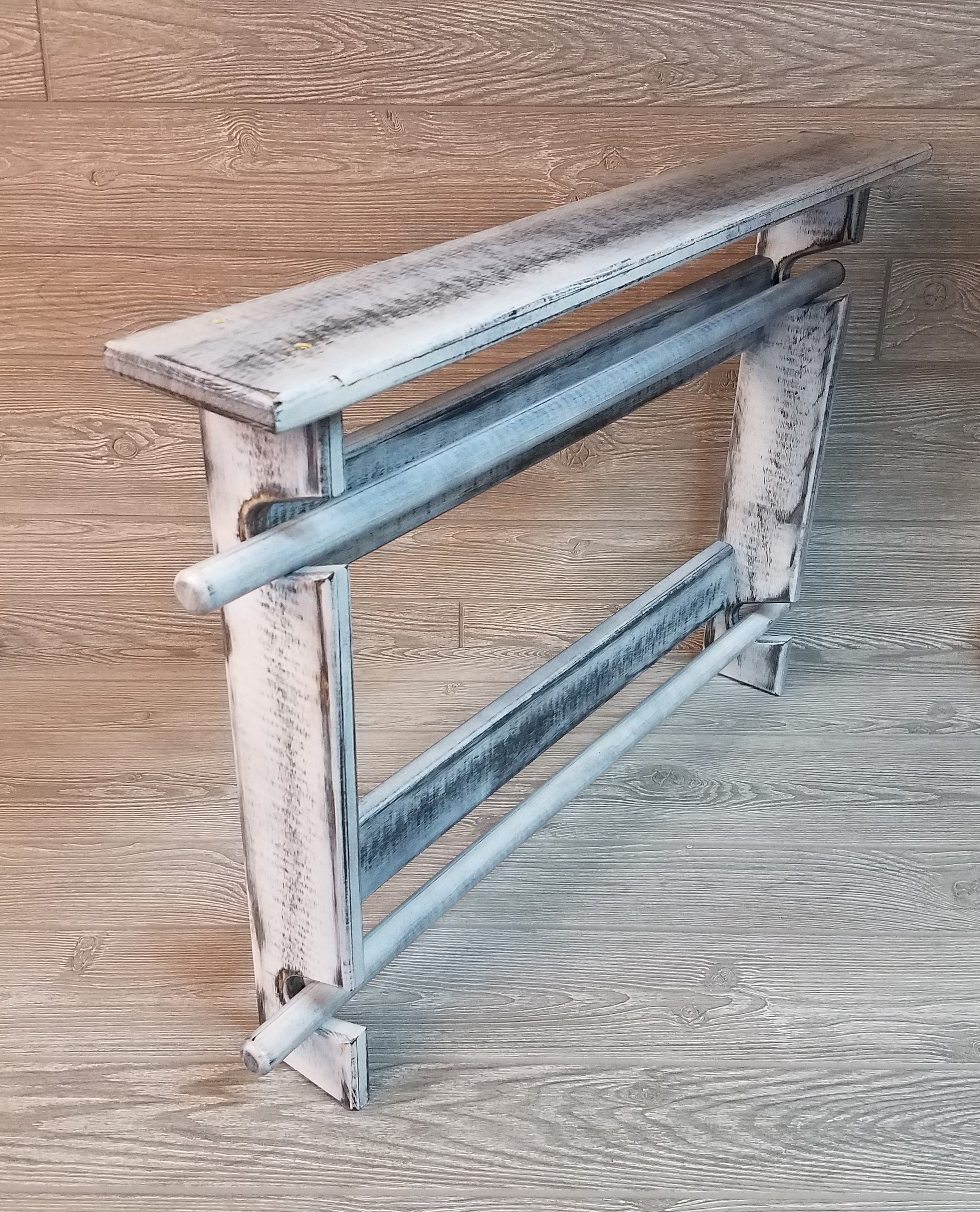 Antique White Double Quilt Rack Distressed Quilt Rack - Etsy UK