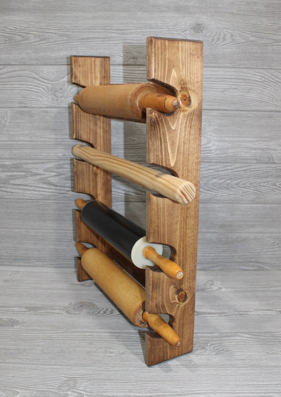 Rolling Pin Rack With Four Slots – Provincial Four Pin Rack - Multiple ...