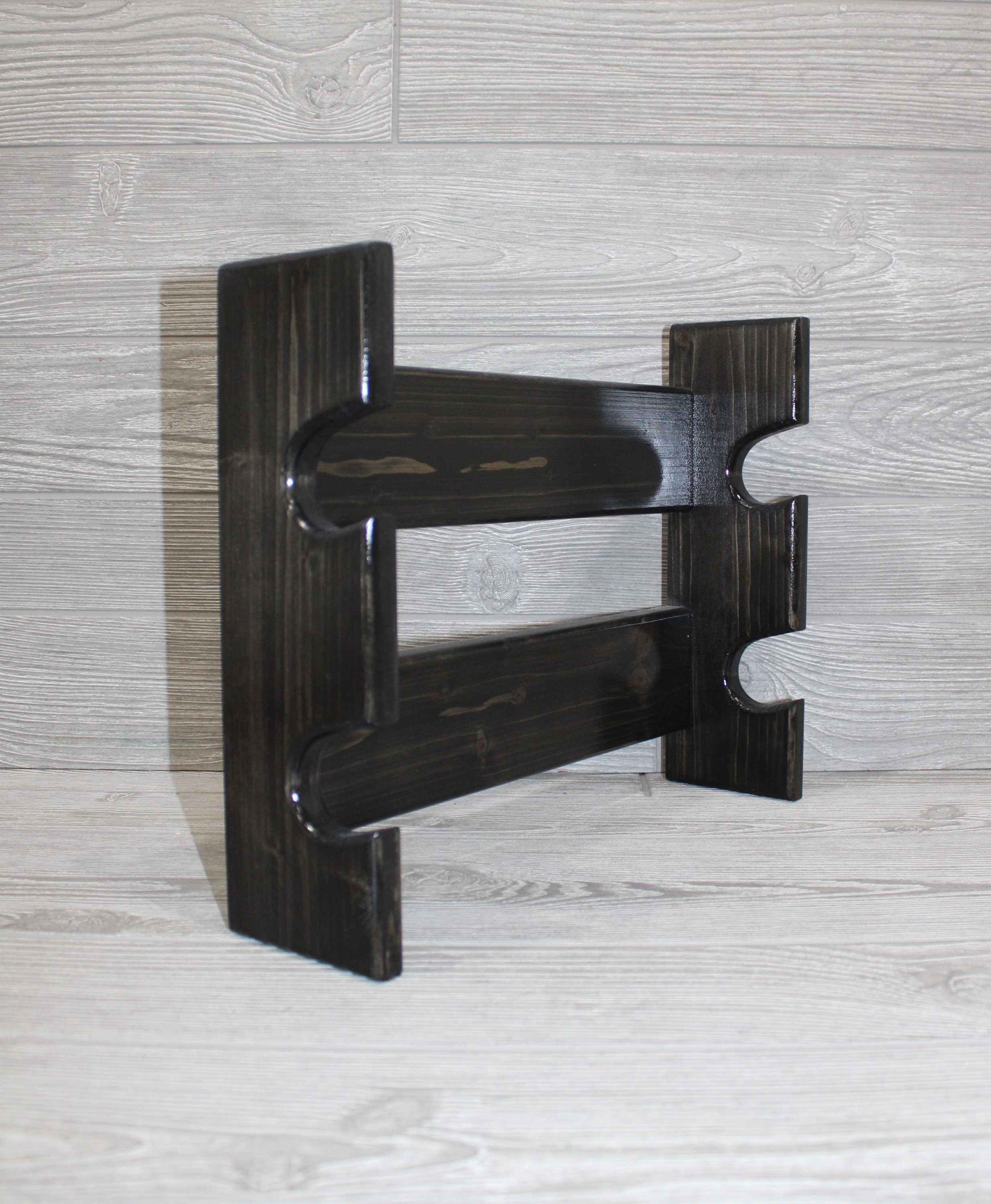 Rolling Pin Rack With Two Slots Black Rolling Pin Rack - Etsy