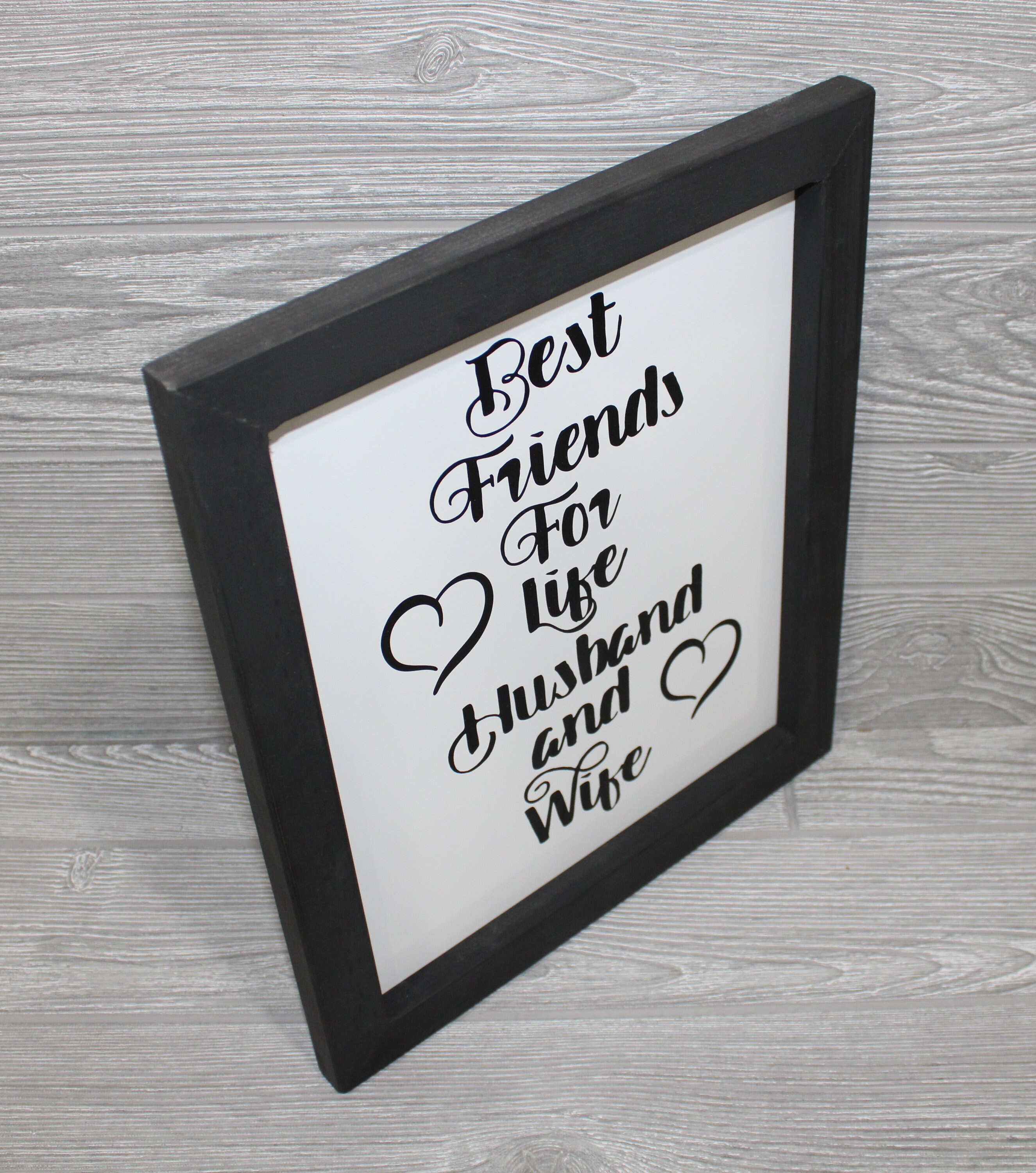Best Friends for Life Husband and Wife Wood Sign Framed Wood | Etsy