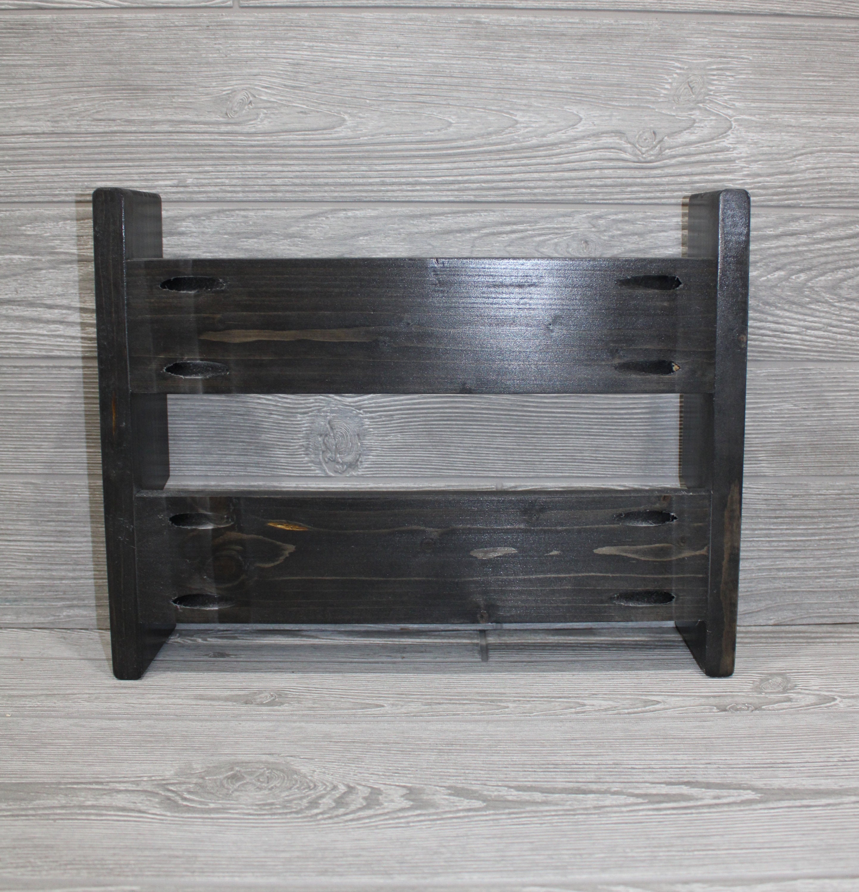 Rolling Pin Rack With Two Slots Black Rolling Pin Rack - Etsy