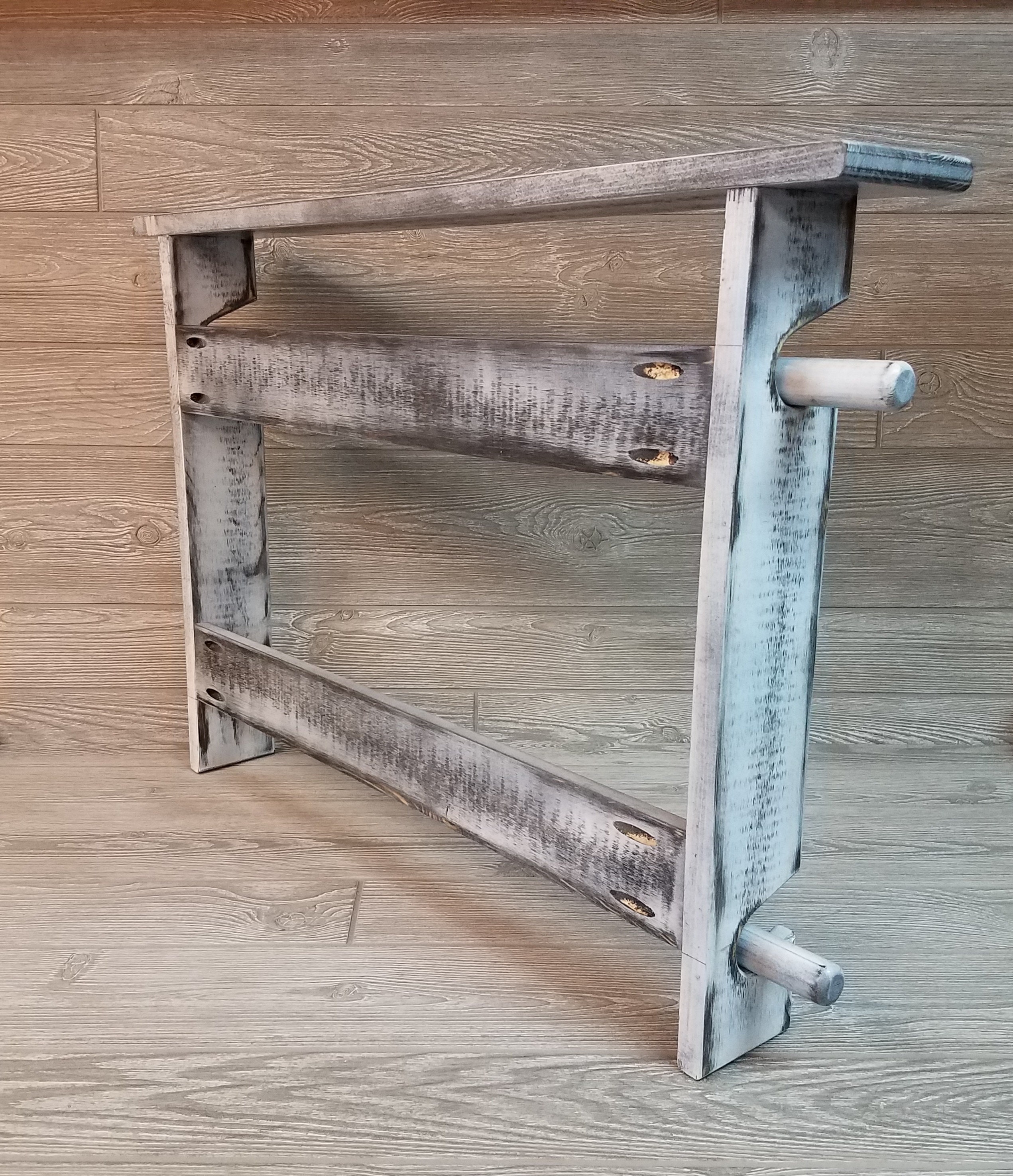 Antique White Double Quilt Rack Distressed Quilt Rack - Etsy UK