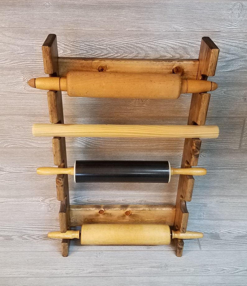 Rolling Pin Rack With Five Slots Multiple Rolling Pin Rack - Etsy
