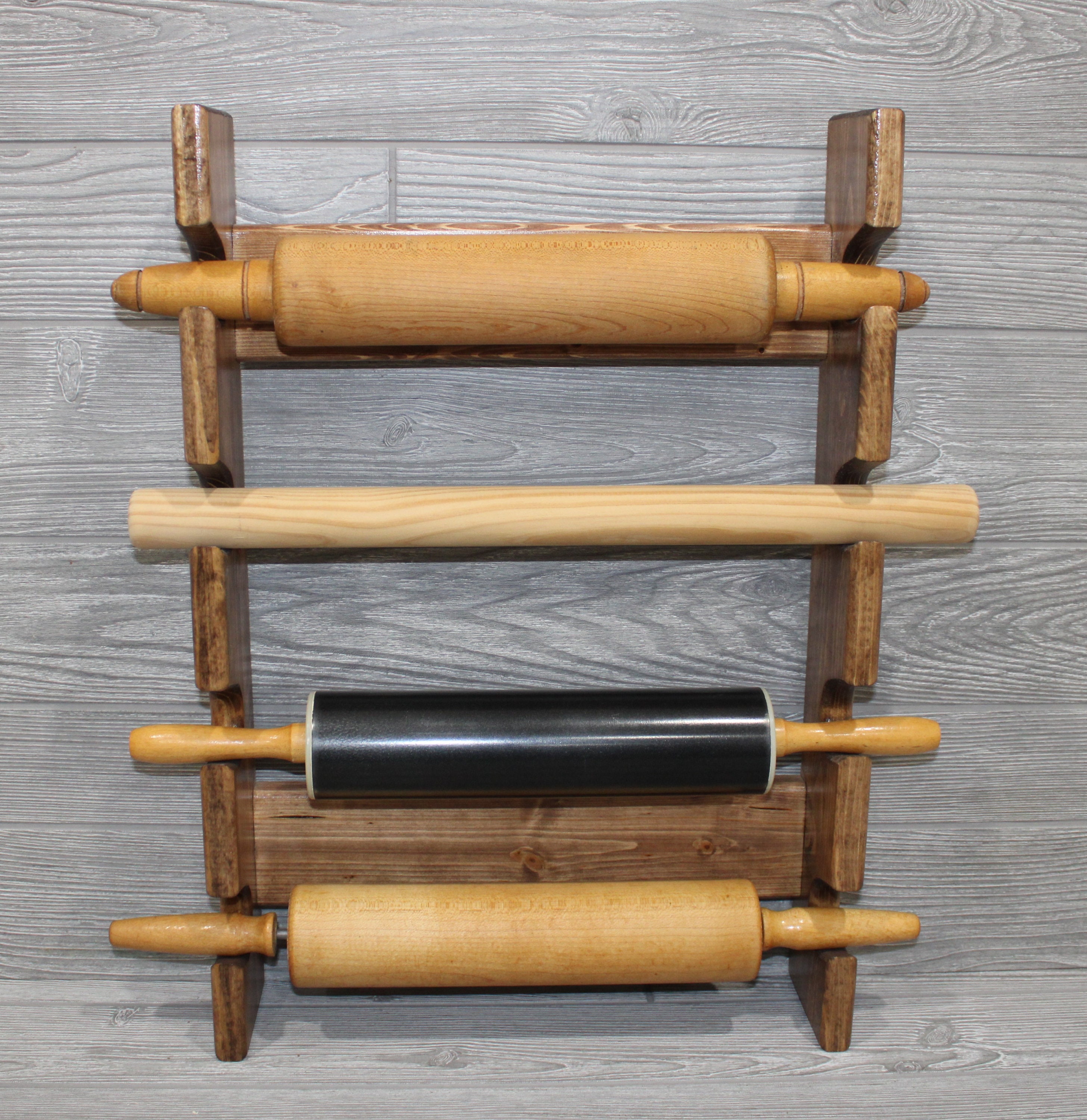 Rolling Pin Rack with Four Slots Provincial Four Pin Rack | Etsy