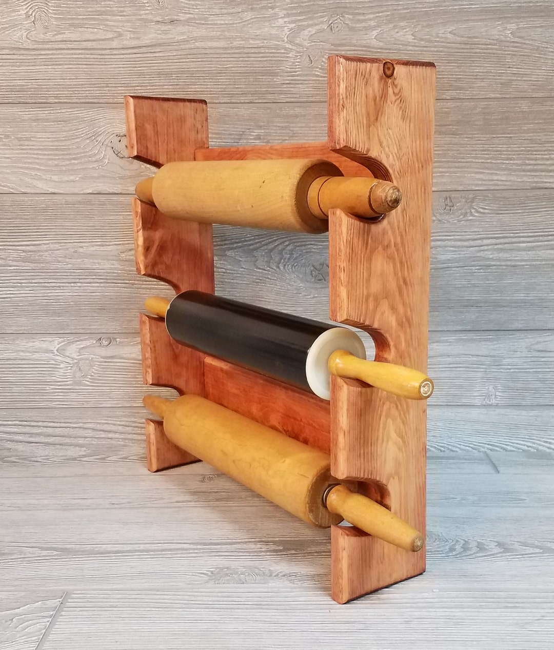 Rolling Pin Rack With Three Slots - Multiple Rolling Pin Rack - Rolling ...