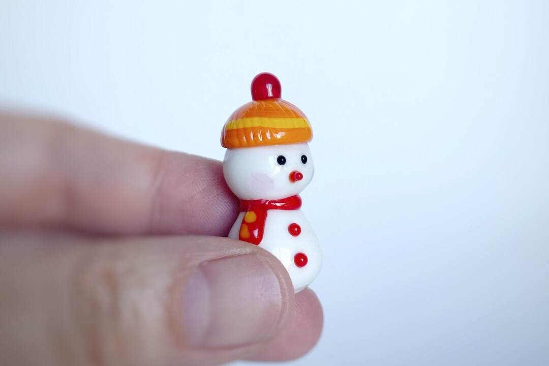 1.5” Tall Handmade Glass Micro Miniature Christmas Figurines, Christmas ...