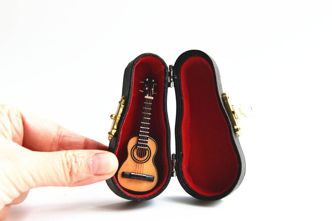 Collectible Miniature Guitar, Doll House Miniature Guitar, Acoustic ...