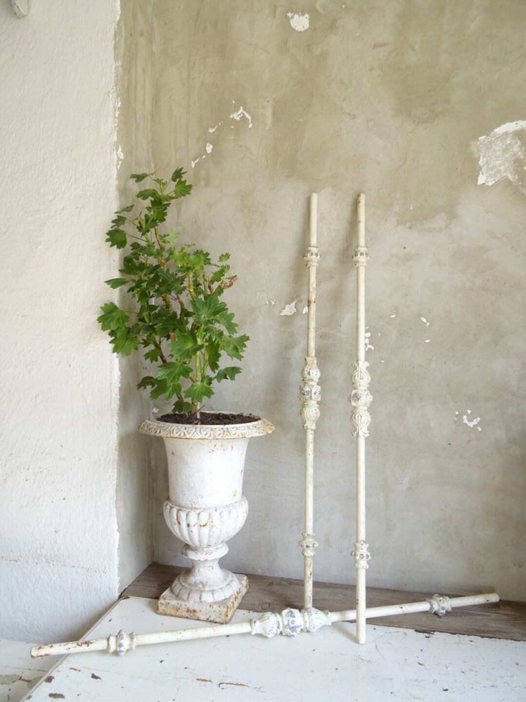 Metal Antique Railing Rods White Dream Patina 24455 - Etsy