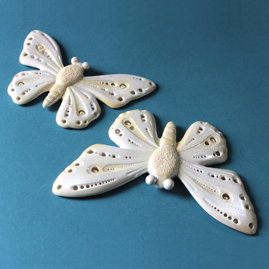 Set of 7 Porcelain BUTTERFLY Sculptures. Ready to Ship. - Etsy
