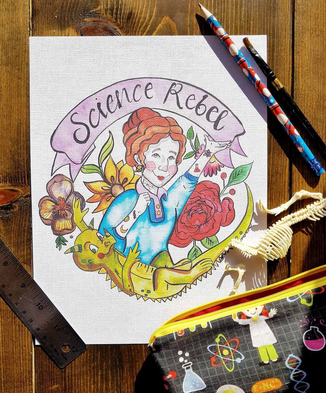 Science Rebel Miss Frizzle Inspired Art Print - Etsy