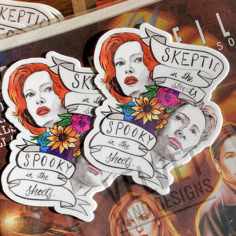 Skeptic/spooky 2.75x2.9 in Vinyl Sticker - Etsy
