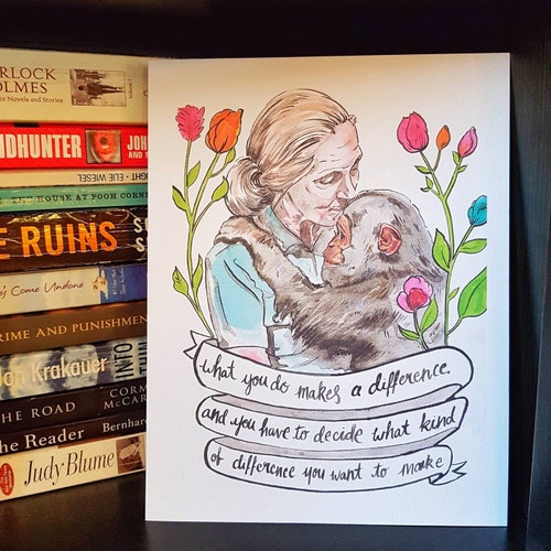 Jane Goodall Women in History Print/poster unframed - Etsy