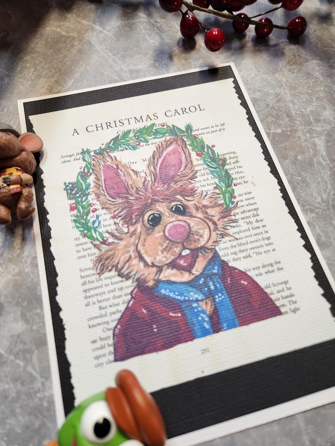 Bean Bunny Muppet Christmas Carol Print of Original Painting - Etsy