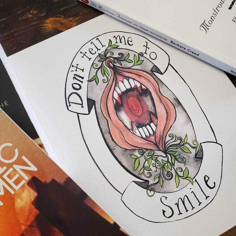 Don't Tell Me to Smile Vagina Dentata - Etsy