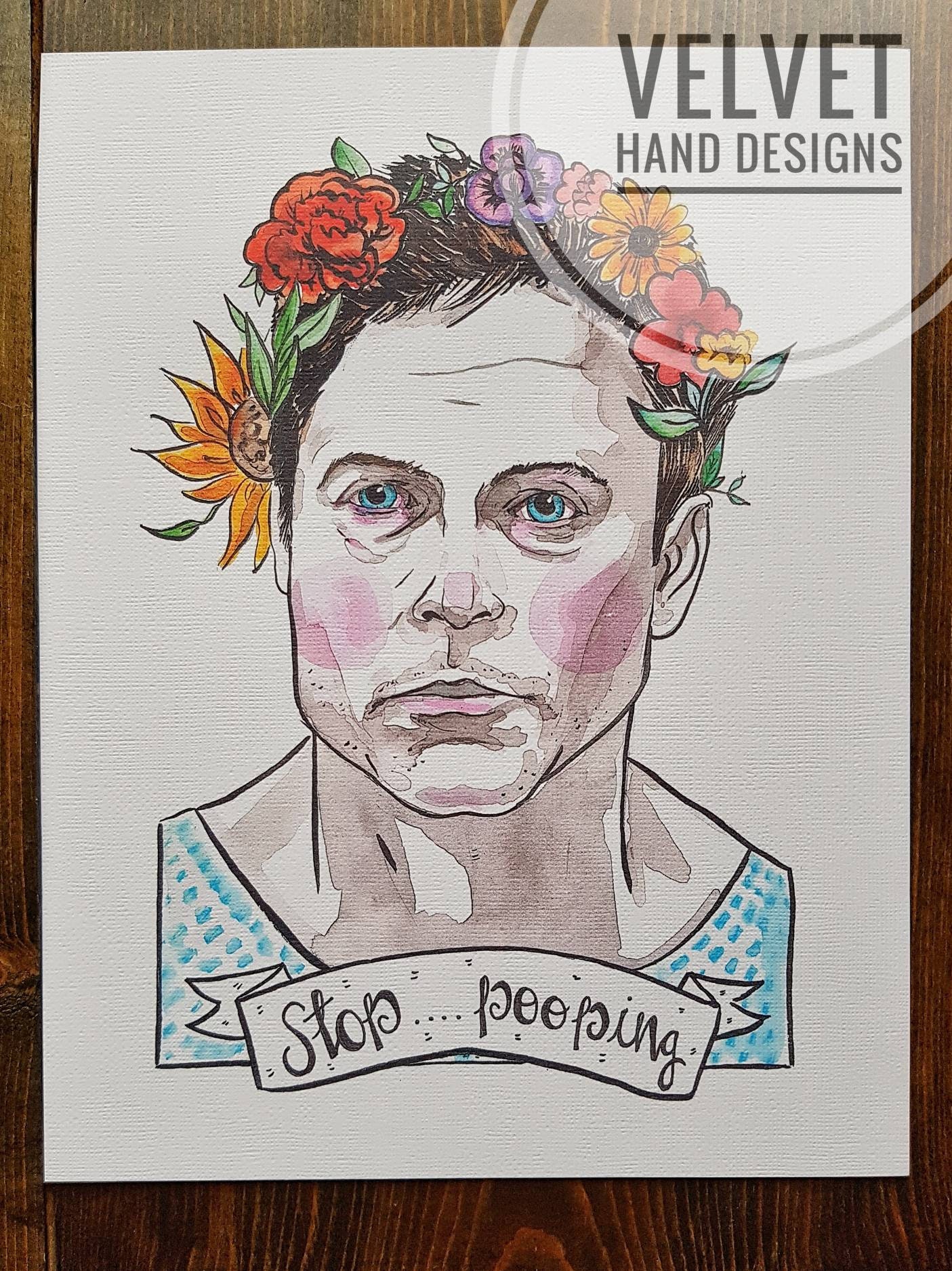 Chris Traeger Stop Pooping Print Parks and Rec | Etsy