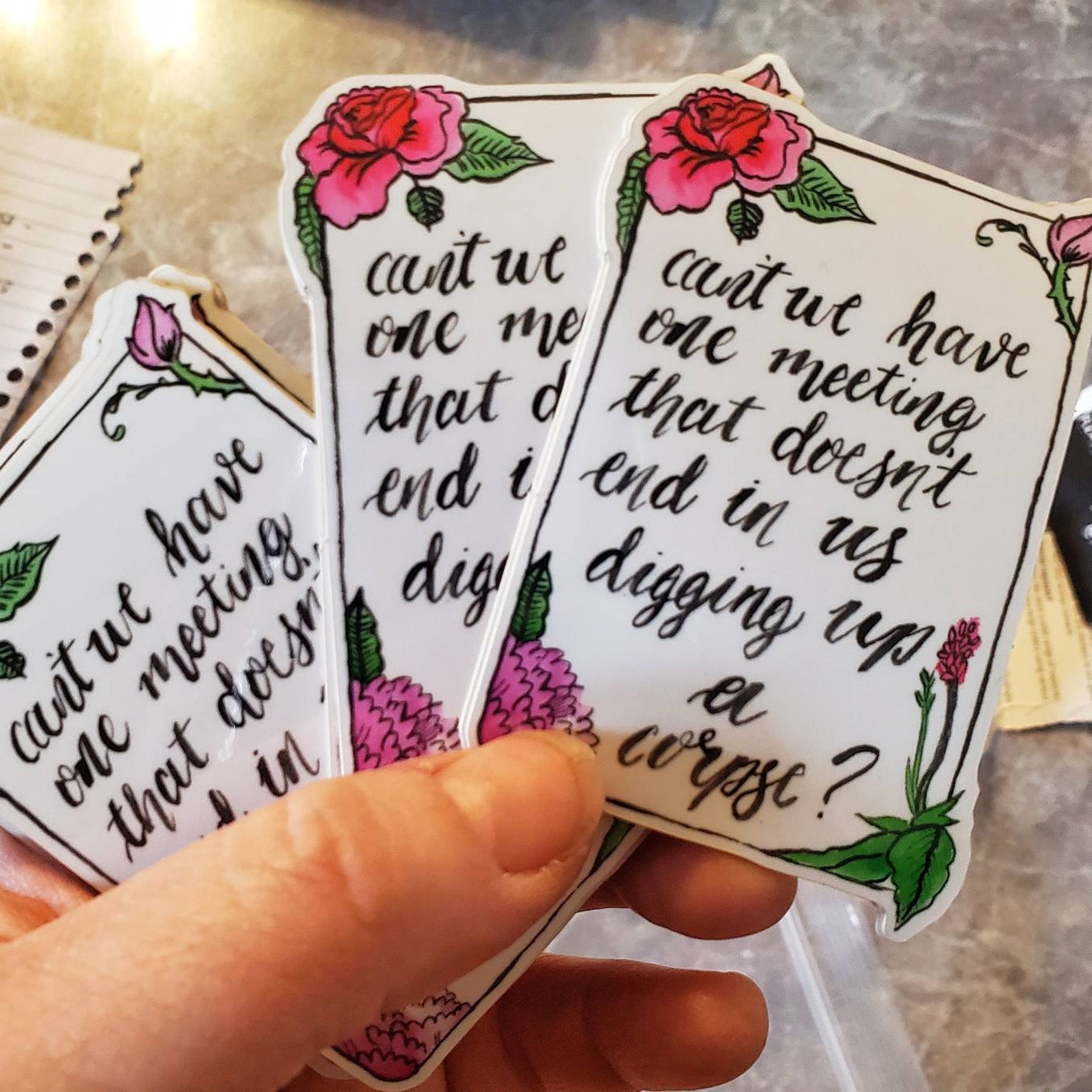 Meetings 3.25x2.15 inch vinyl sticker | Etsy