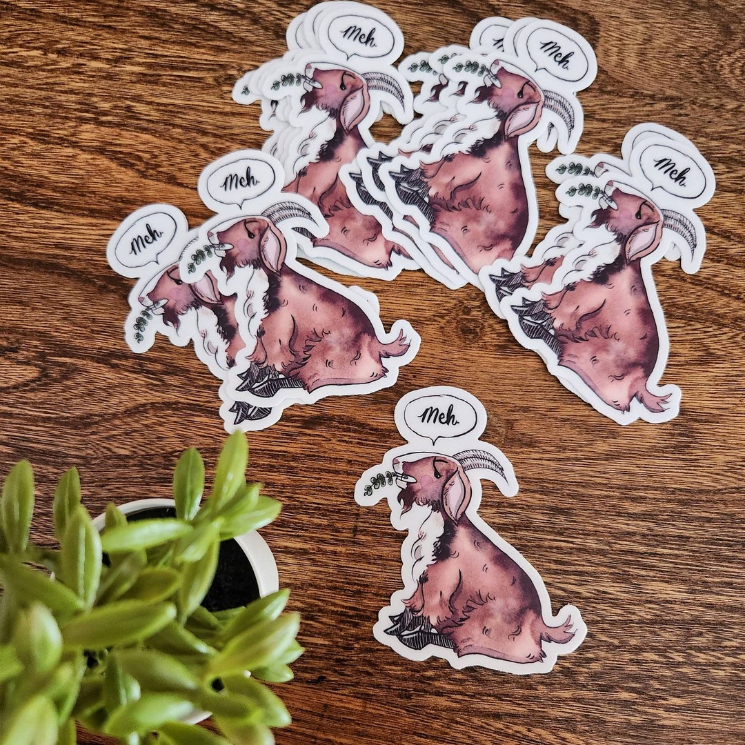 Unimpressed Goat Vinyl Sticker 2.66x3 In - Etsy