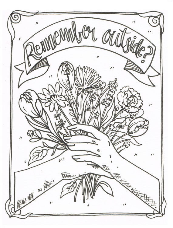 Remember Outside Coloring Page DIGITAL DOWNLOAD | Etsy