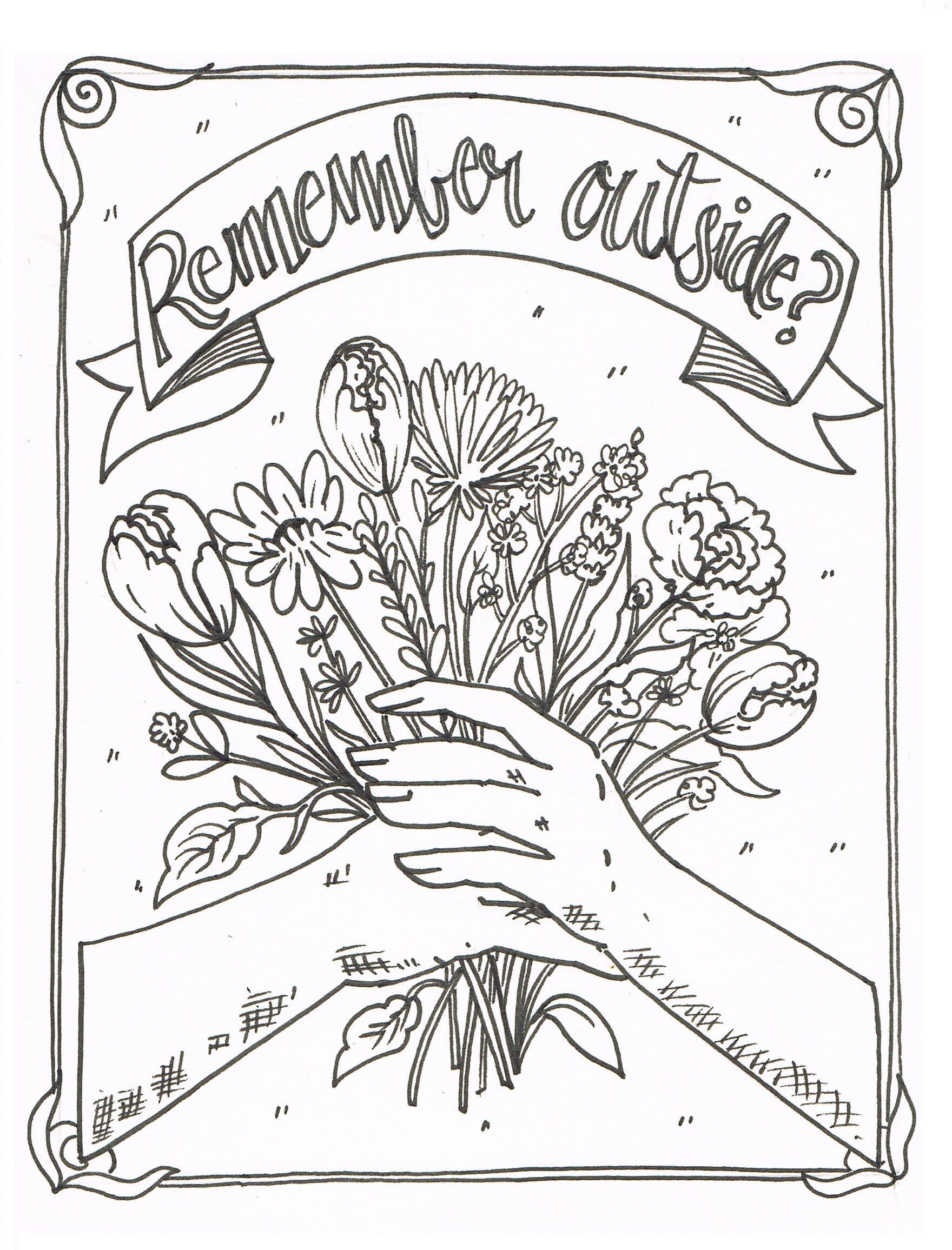 Remember Outside Coloring Page DIGITAL DOWNLOAD - Etsy