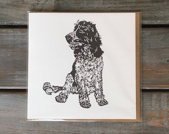 Labrador Card / Card Set // Black and White// Birthday // Black Lab ...