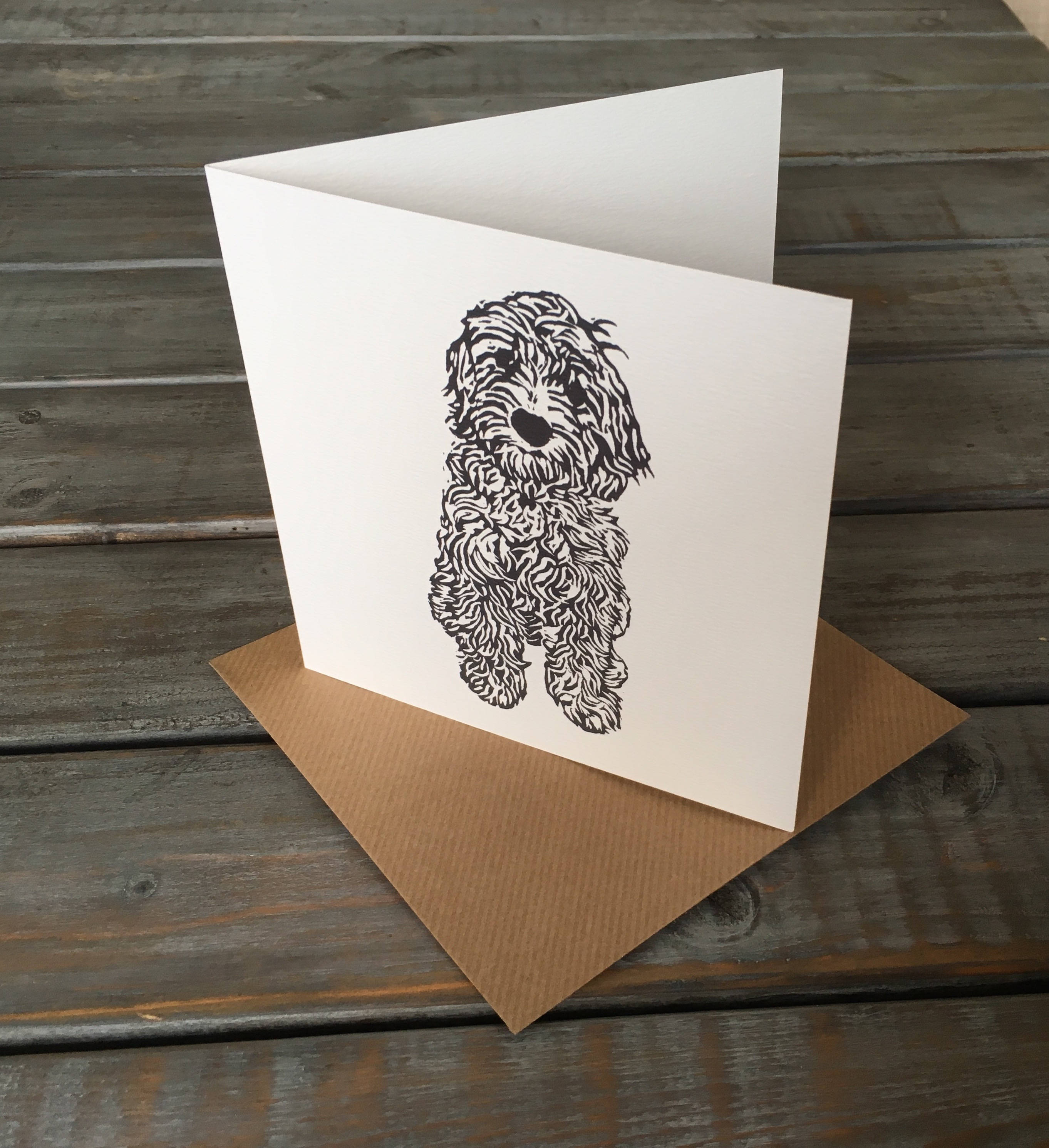 Cockapoo/ Labradoodle Card / Card Set // Black and - Etsy UK