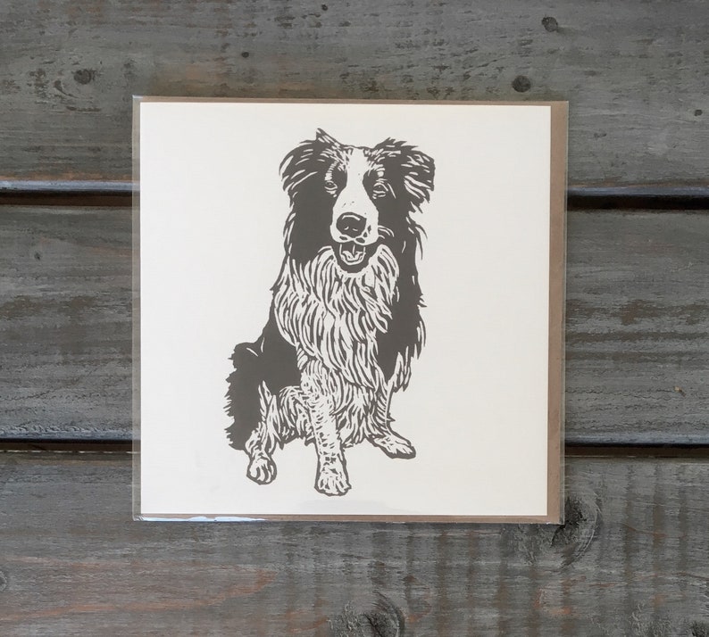 Border Collie Card // Card Set // Black and White// Birthday - Etsy