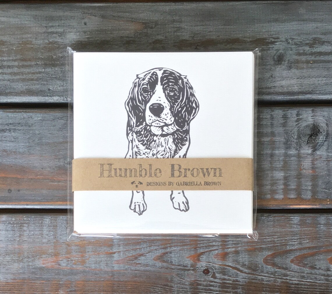 Beagle Card // Card Set // Black and White// Birthday Gifts ...