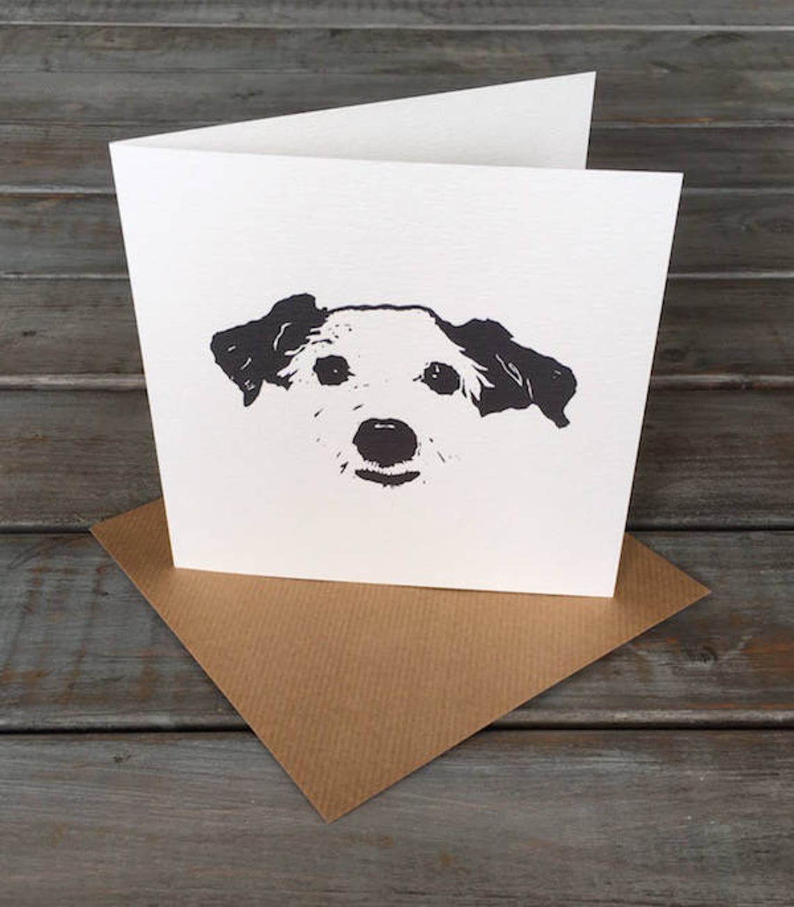 Jack Russell Card / Card Set // Black and White// Birthday Card ...