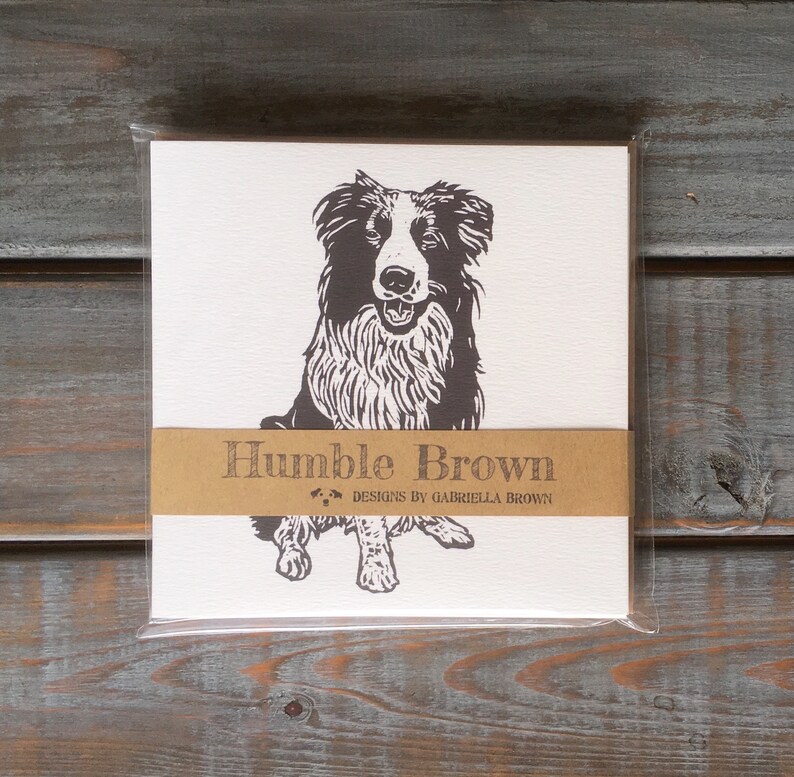 Border Collie Card // Card Set // Black and White// Birthday - Etsy