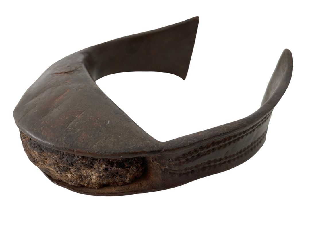 Vintage African Metal Bronze Wood Copper Manilla Currency Bracelet ...