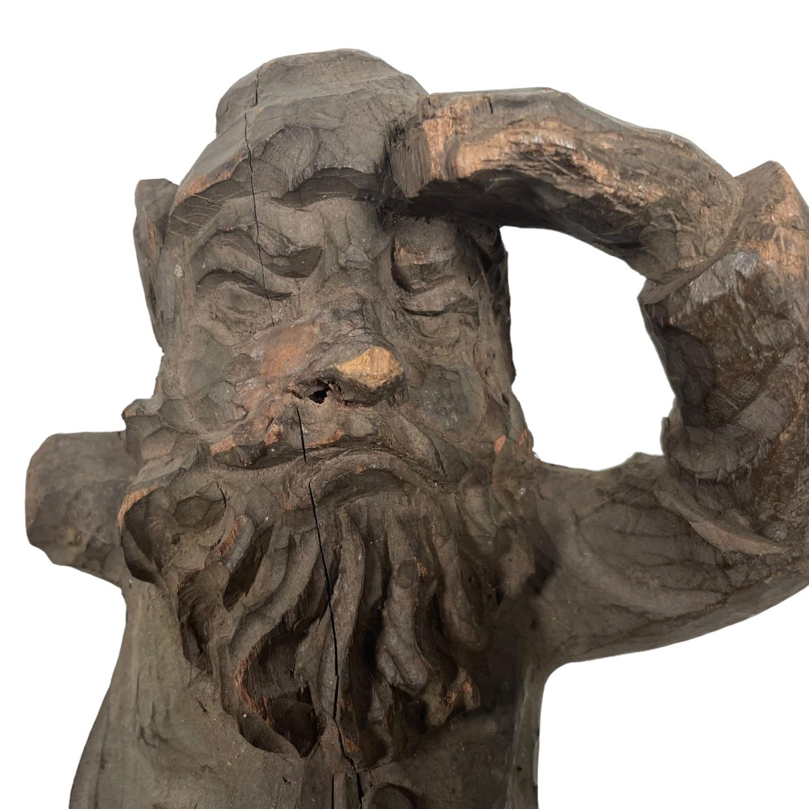 Vintage German Austrian Wooden Wood Carved Gnome Elf Decorative Hand ...