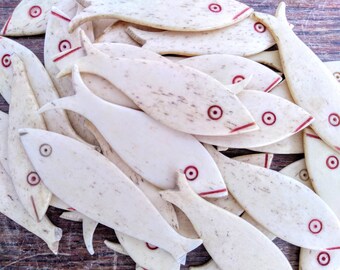 Carved Fish Bone Counters - Etsy UK