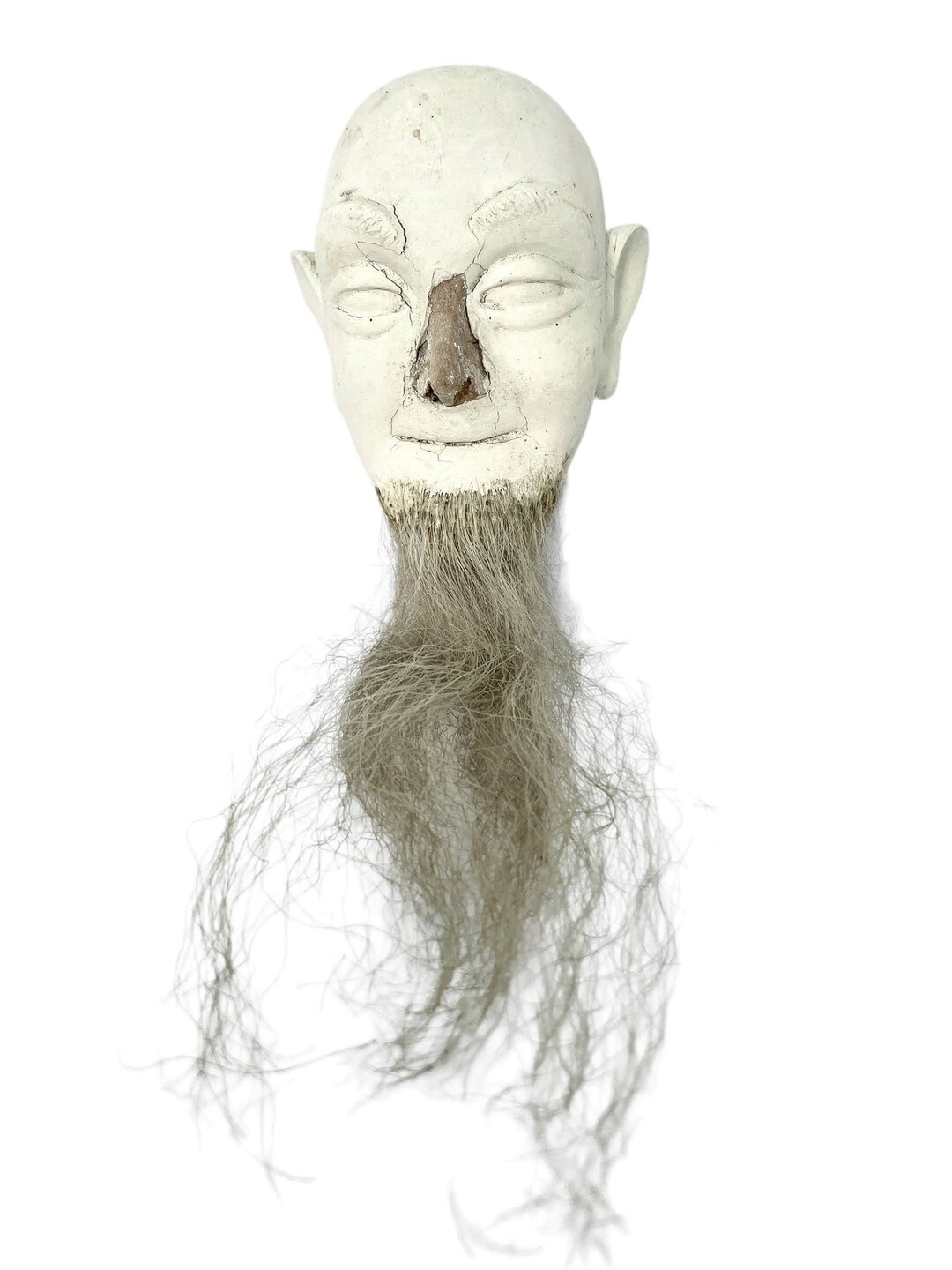 Vintage Marionette Puppet Head Plaster Toy Decorative Collectable ...