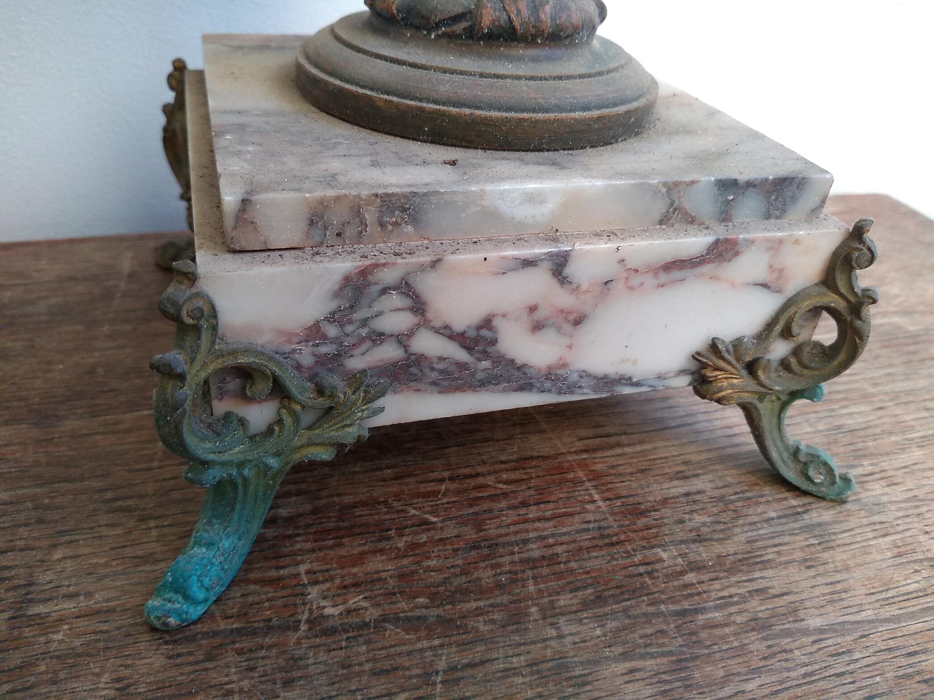 Antique French Bronze Metal Marble Stone Plinth Display Stand | Etsy