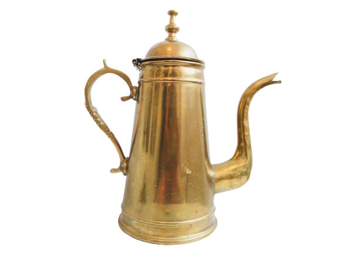 Vintage Moroccan Islamic Arabic Ornate Brass Metal Handled Lidded ...