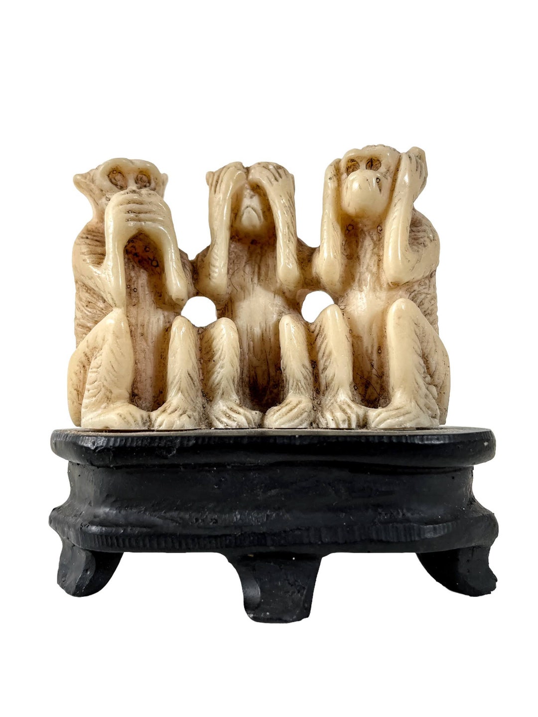 Vintage French Sitting Monkey Say Nothing See Nothing Hear Nothing ...