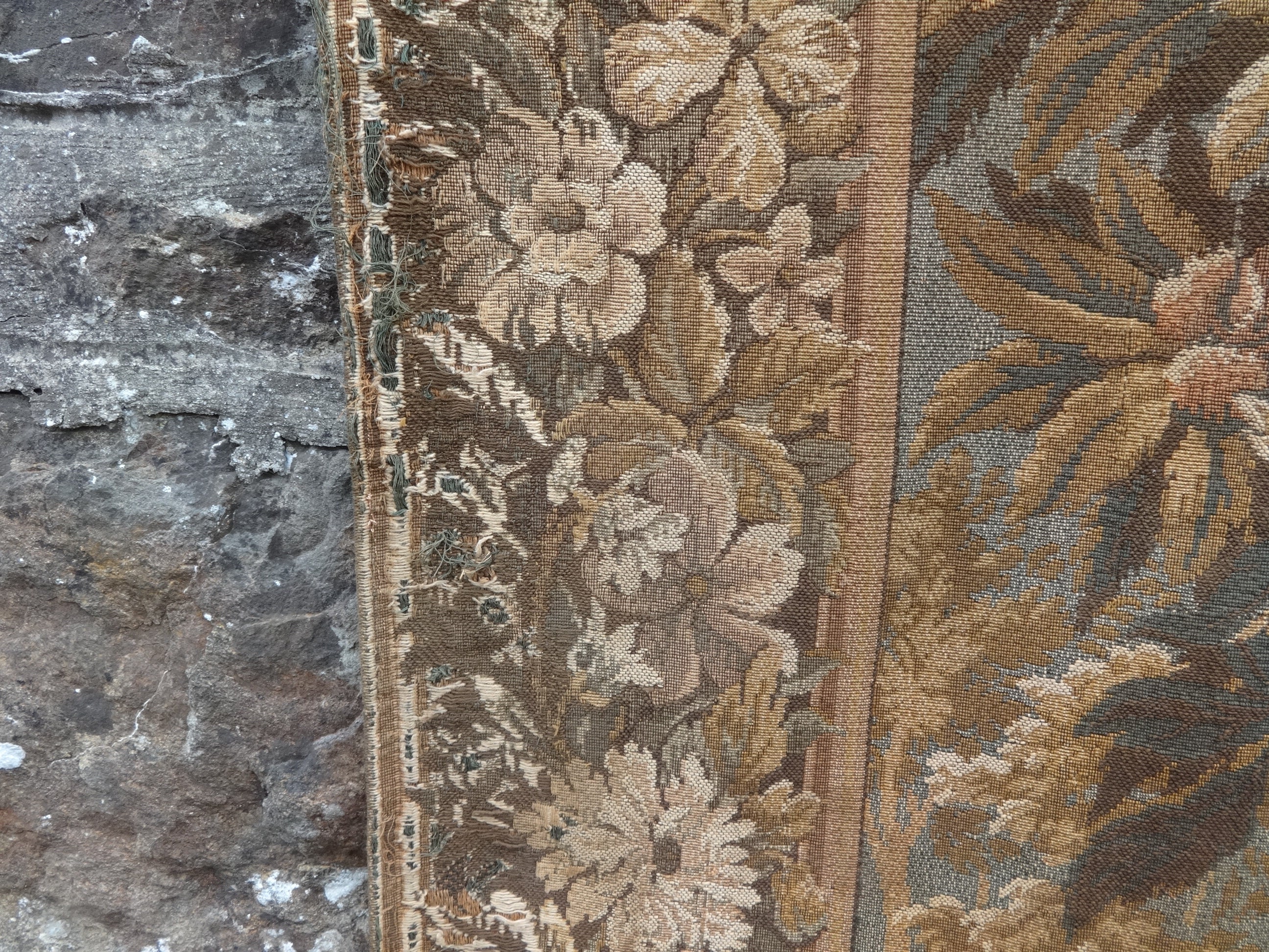Antique French Chateau Extra Long Large Wall Hanging Tapestry ...