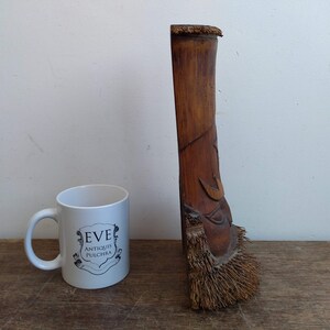 Vintage Chinese Hand Carved Bearded Smiling Buddha Face Bust Root ...