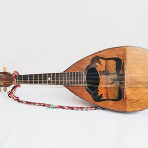 Vintage French Wood Hand Made Mandolin Stringed Musical Instrument ...