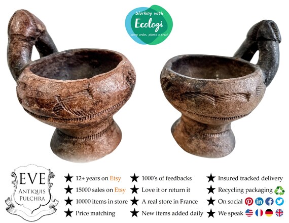 Vintage African Burnt Pottery Bowls Bowl Pair Cup Dish - Etsy