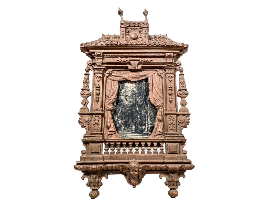 Antique French Copper Photo Picture Frame Opera Theatre Stage Display ...
